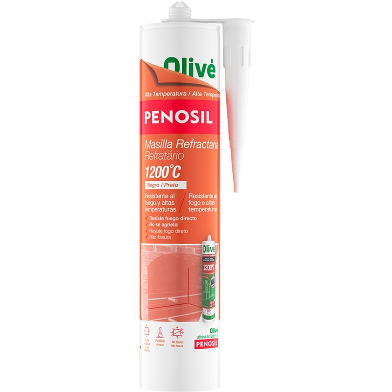 MASTIC RÉFRACTAIRE NOIR - 300 ML