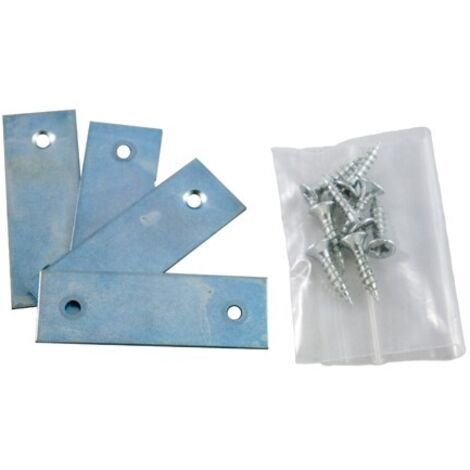 PLAQUE DE GOUSSET ZN BL. 4 PZS. - 30X13 MM