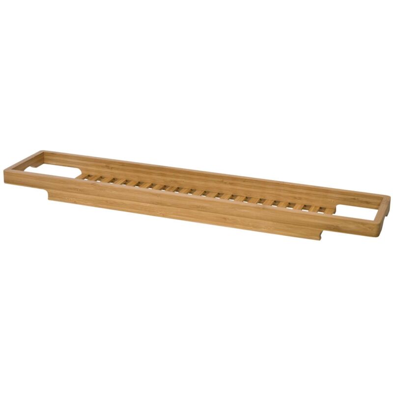 Vale Designs Slim Bath Rack Bamboo Wooden Luxury Bathtub Caddy Storage Rack