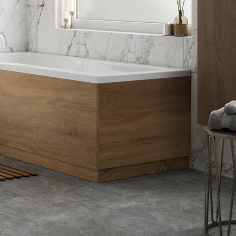 Bathroom Modern 750mm End Bath Panel For Straight Bath Plinth Oak Finish