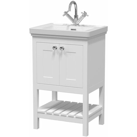 500mm Bathroom Vanity Unit Wash Basin Sink Cabinet Furniture White ...