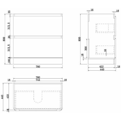 Bathroom Cloakroom Vanity Unit Countertop Wash Basin Storage Cabinet ...