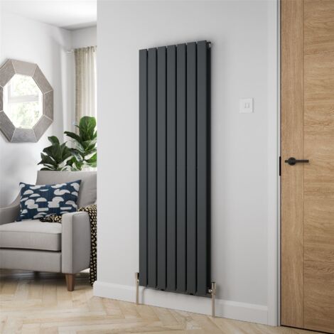 Galiflo Designer Radiator Vertical Double Flat Panel Rad Anthracite ...