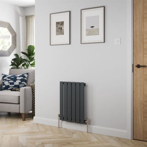 Galiflo Designer Radiator Horizontal Single Flat Panel Rad Anthracite ...