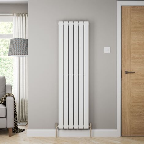 Galiflo Designer Radiator Vertical Single Flat Panel Rad White 1600x456mm