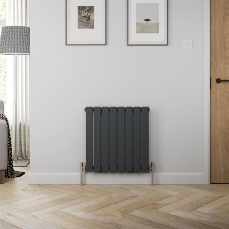 Galiflo Designer Radiator Horizontal Single Flat Panel Rad Anthracite ...