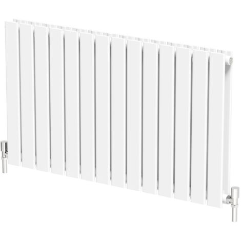Galiflo Designer Radiator Horizontal Double Flat Panel Rad White 600x1064mm
