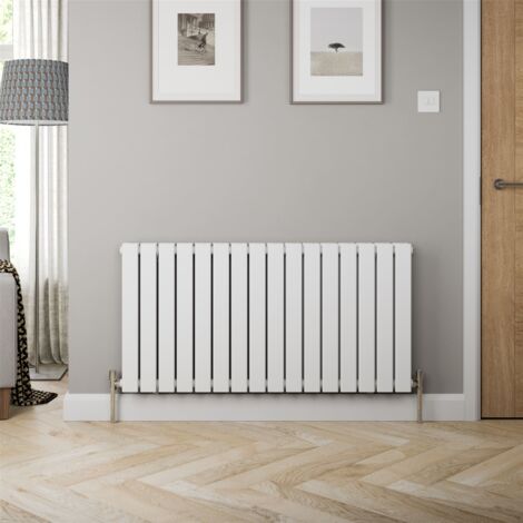 Galiflo Designer Radiator Horizontal Double Flat Panel Rad White 600x1216mm