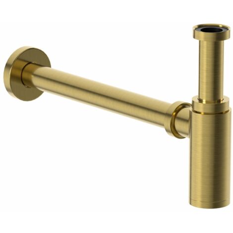 Round Bottle Trap Waste for Wash Basin Sink Bathroom Brass 1 1/4" Modern