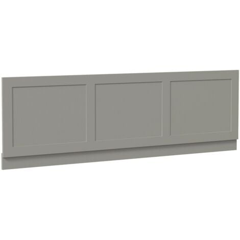 Traditional Bathroom 1700mm Front Bath Panel 18mm MDF Wood Grey Plinth ...