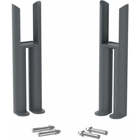 Traditional Style Radiator Leg Supports Double Bar Vertical Anthracite ...