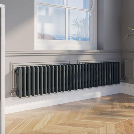 300 x 1460mm Triple Horizontal Traditional Colosseum Anthracite Column ...