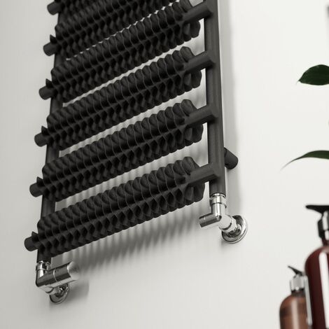Terma T Ribbon Heated Towel Rail Radiator Metallic Grey Curved 7 Rails ...