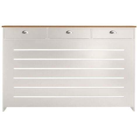 Galiflo Cream Radiator Cover with Storage Drawer 1500 x 815mm Large