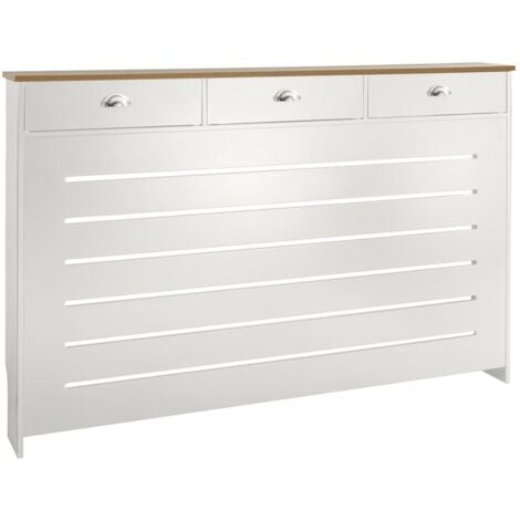 Galiflo Cream Radiator Cover with Storage Drawer 1500 x 815mm Large