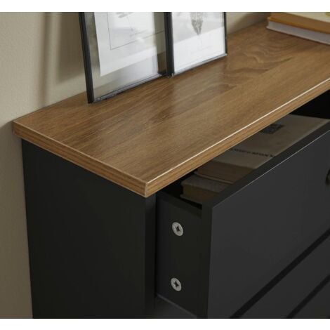 Galiflo Black Radiator Cover with Storage Drawer 1500 x 955mm Large