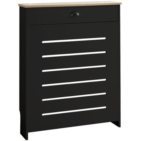 Galiflo Black Radiator Cover with Storage Drawer 780 x 955 Small