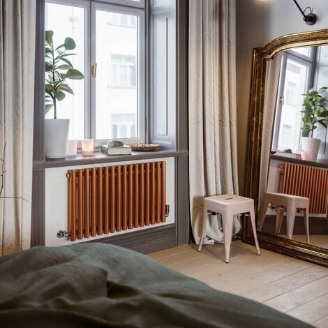 Copper Horizontal Designer Radiator Oval Column Central Heating Rads ...