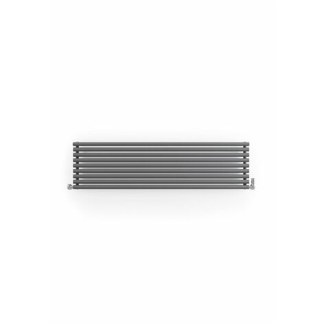 Grey Horizontal Designer Radiator Oval Column Central Heating Rads 1800 ...