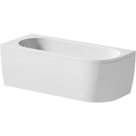 1700mm Curved Bath Panel for J Shape Bath Left Right Hand White Gloss