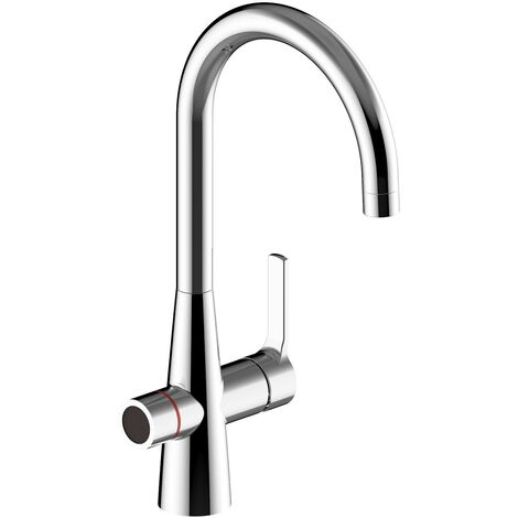 4 in 1 Instant Hot Cold Boiling Water Kitchen Mixer Tap & Filter Curved ...