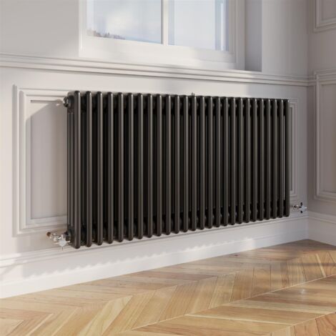 Traditional Black Collosseum Column Radiators Vertical Horizontal 600 x ...