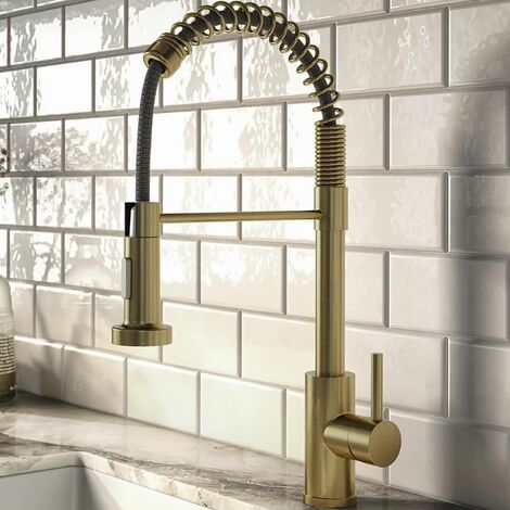 Modern Kitchen Tap Single Lever Pull Out Dual Spray Swivel Spout ...