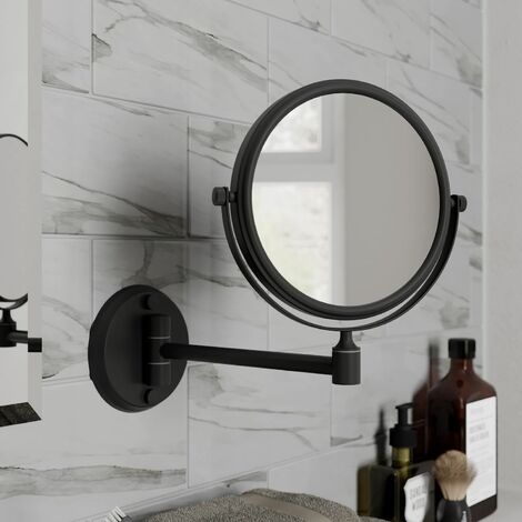 Wall Mounted 3x Magnifying Bathroom Mirror Shaving Make Up Extending ...