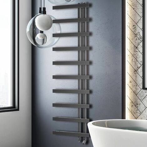500x1800mm Heated Towel Rail Radiator Warmer Anthracite Designer Modern ...