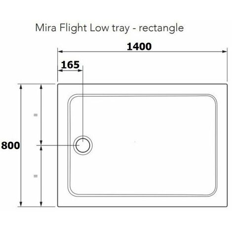 Mira Flight Shower Tray 1400 x 800mm Rectangular Low Profile Stone ...