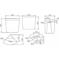 Bathroom Close Coupled Corner Toilet Cistern Only Dual Flush Ceramic ...