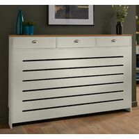 Galiflo Cream Radiator Cover with Storage Drawer 1500 x 815mm Large