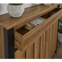 Galiflo Brown Wooden Radiator Cover with Storage Drawer 885 x 930mm Small