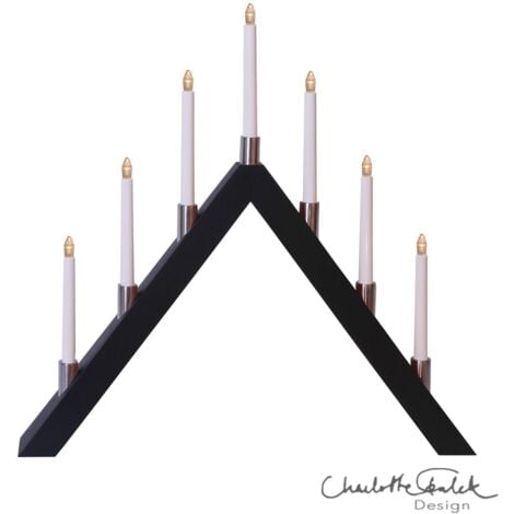 Star Trading Arche de lumière LED 'Tall', 7 flammes, triangulaire, bois ...