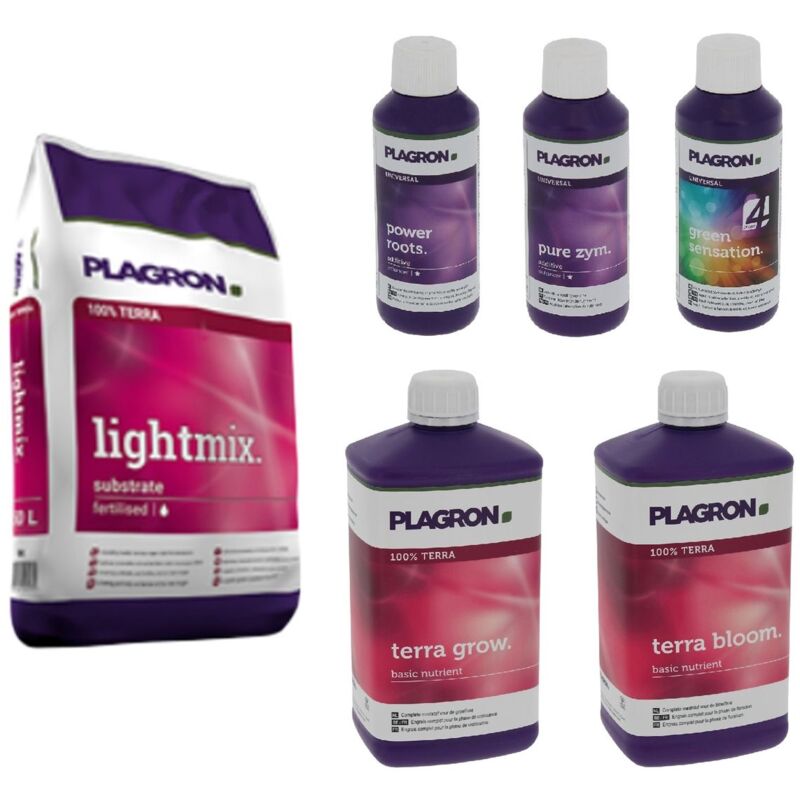 Pack Lightmix 50 litres PLAGRON + engrais et stimulants