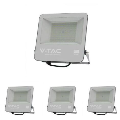 Lot de 4 Projecteurs LED extérieurs 100W IP65 Samsung Chip Noir V-TAC ...