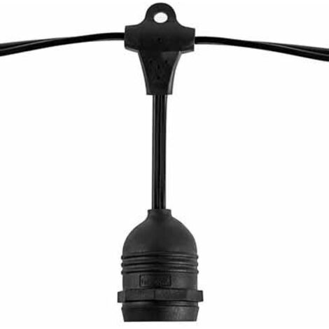 Guirlande Guinguette 5 mètres Pour 10 Ampoules LED E27 IP54 Noir V-TAC ...