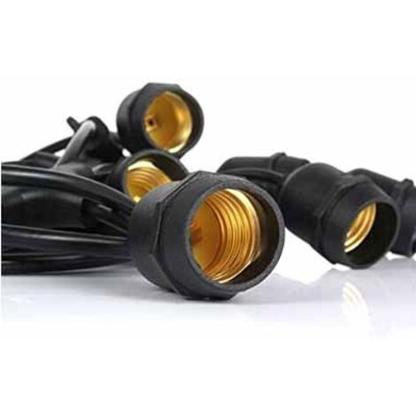 Guirlande Guinguette 5 mètres Pour 10 Ampoules LED E27 IP54 Noir V-TAC ...