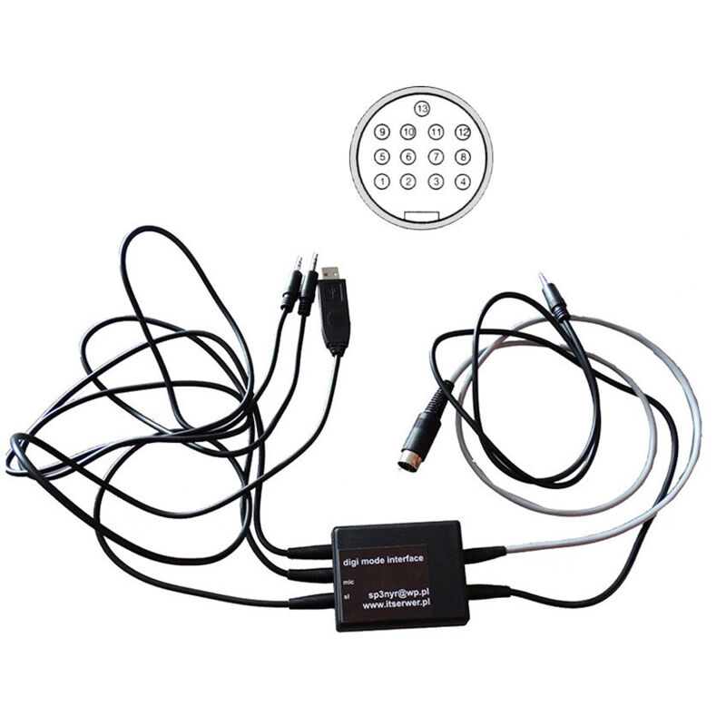 Interfaccia DIGI ICOM a 13 PIN per IC-7000, IC-703, IC-706, IC-706mkII ...