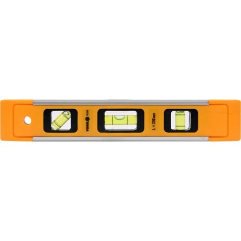 LIVELLA TORPEDO 230 MM, CORPO IN PLASTICA, TRE LAMPADINE, BASE ...