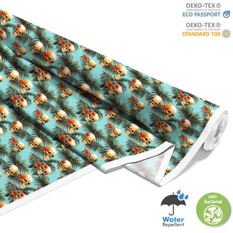 TESSUTI DECORATIVI PER ESTERNI OXFORD - Motivo Teschio I DX4008