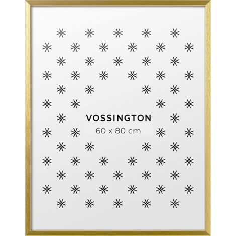 Cornice moderna sottile in oro Vossington 60 x 80 cm