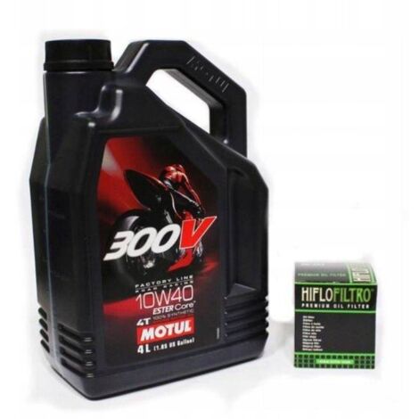 Olio MOTUL 300V 10W40 4L 4T + Filtro Hiflo HF145 Raptor 700 Xt XTZ Tenere