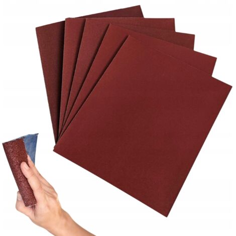 CARTA VETRATA 5 pezzi FOGLIO 230X280 mm Gr 100 Per carteggiatura manuale