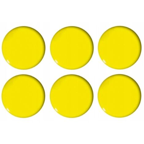 Magneti per magliette 30mm/6 gialli lisci TETIS
