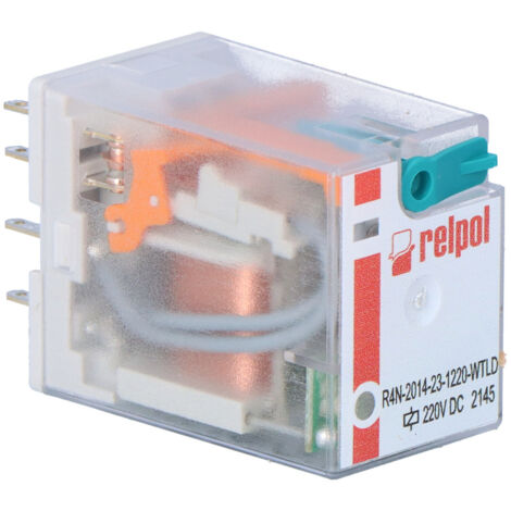 Relè industriale R4N-2014-23-1220-WTLD Contatti 4P, carico massimo 6A ...