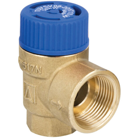 Valvola di sicurezza MSW 3/4 pollice x 1 pollice 6 bar per impianti ACS