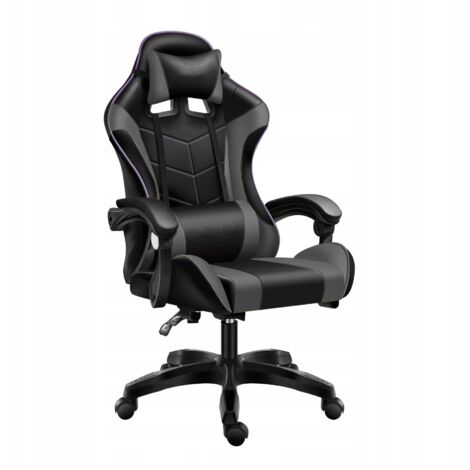 Sedia da gaming GAME EXTREME, ecopelle, nera e grigia, FG-012