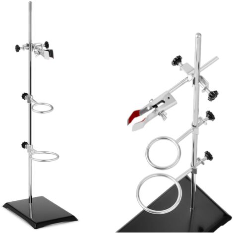 Supporto da laboratorio con attrezzatura 1 maniglia 2 anelli 50 mm 70 mm