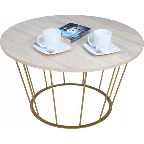 Tavolo rotondo in filo metallico 2O75 Sonoma Golden Oak